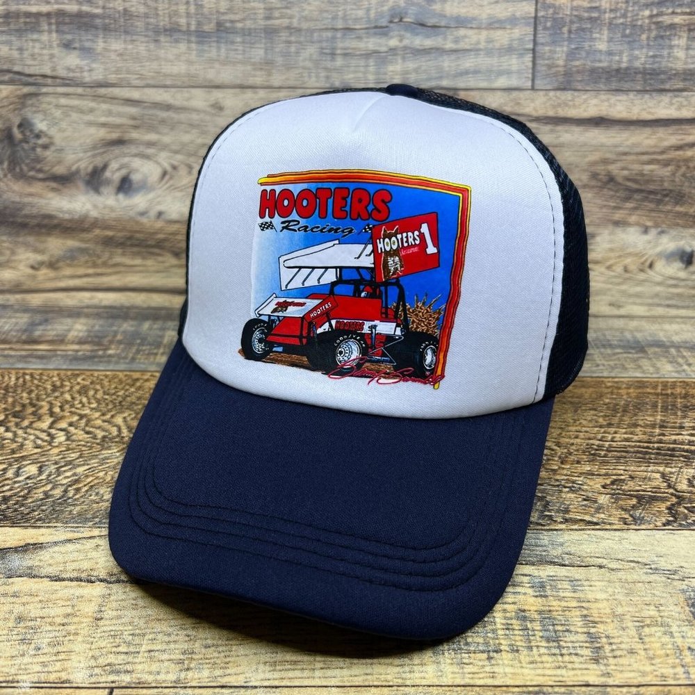 Hooters Drag Racing Mens Trucker Hat Navy Snapback Mo… - Gem